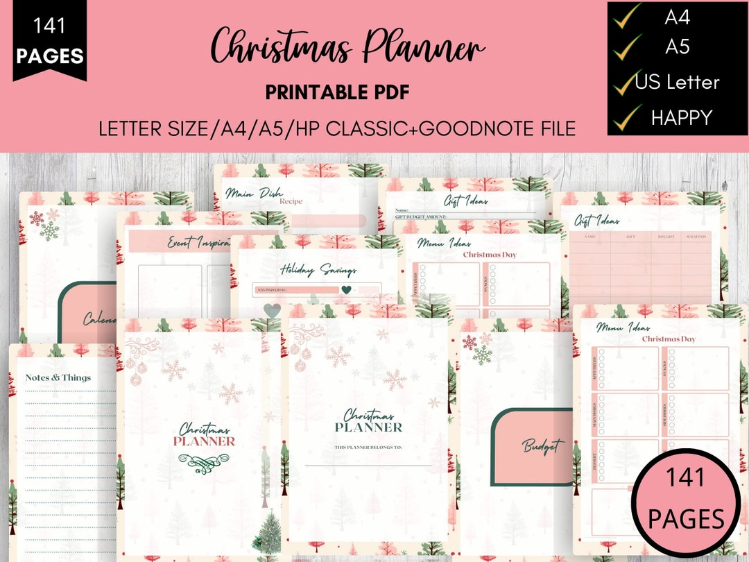 Christmas Planner Printable, Holiday Planner, Gift Budget Planner, Xmas ...