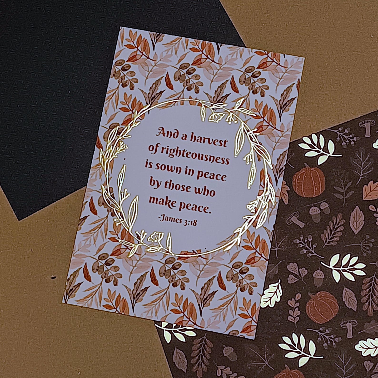 James 3:18 Art Print, Blank Back With Envelope, Harvest of ...