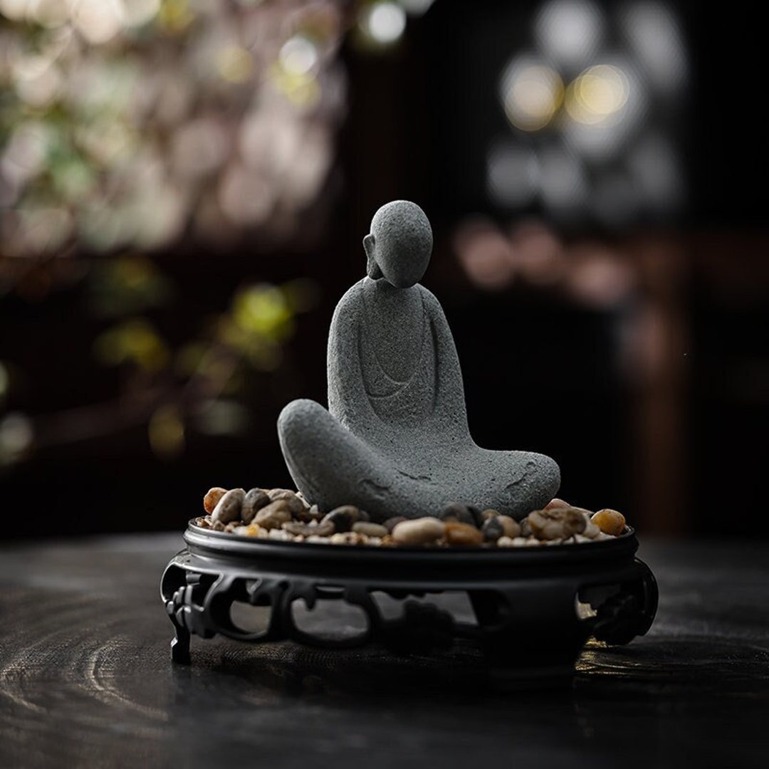 Jiekaitreasure Mini Buddha Statues Buddha Sandstone Sculpture Zen ...