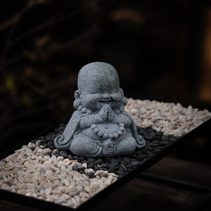 Zen Maitreya Desket Statue Zen Monk Statue Monk Sandstone Sculpture ...
