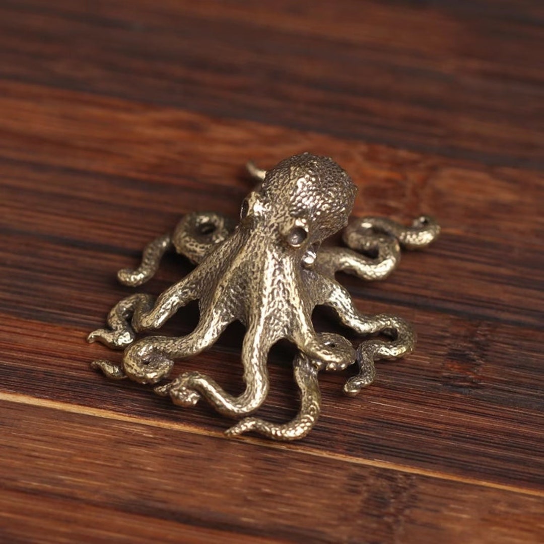Jiekaitreasure Pure Copper Octopus Small Ornaments Tea Table Gadgets ...