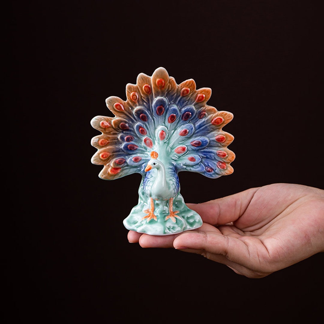 Cute Peacock Ceramic Tea Pet Chinese Tea Accessories - Etsy