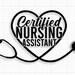 Nurse Assistant Svg CNA Svg Gift for Nursing Assistant Svg Heart ...