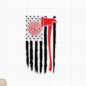 Firefighter Svg Fire Dept Svg Firefighter Png Thin Red Line Firefighter ...