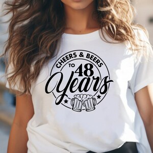 48th Birthday Svg 48th Birthday Png Happy Birthday Svg Cake Topper Svg ...