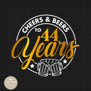 44th Birthday Svg 44th Birthday Png Happy Birthday Svg Cake Topper Svg ...