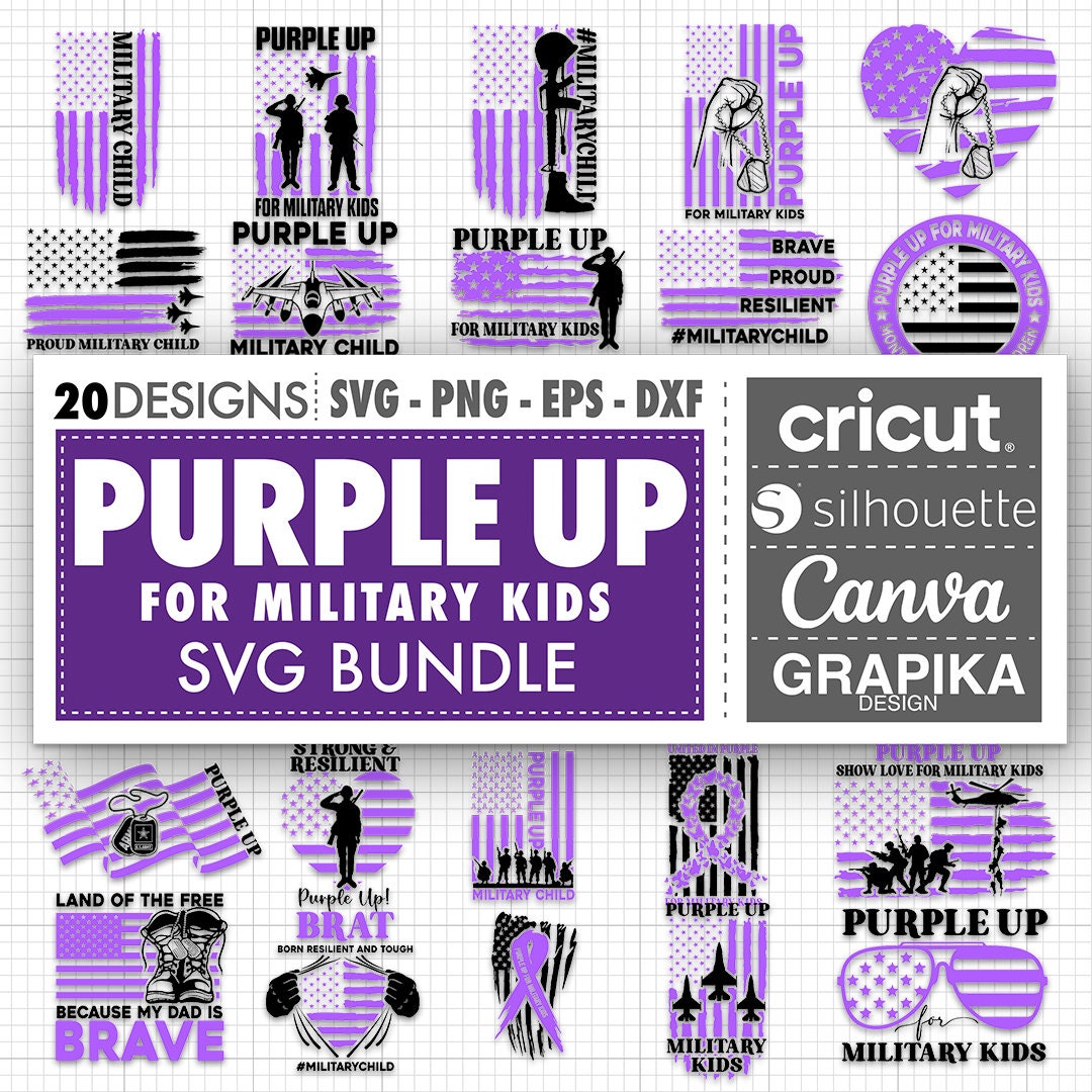 Purple up for Military Kids Svg Military Child Svg Purple up Svg ...