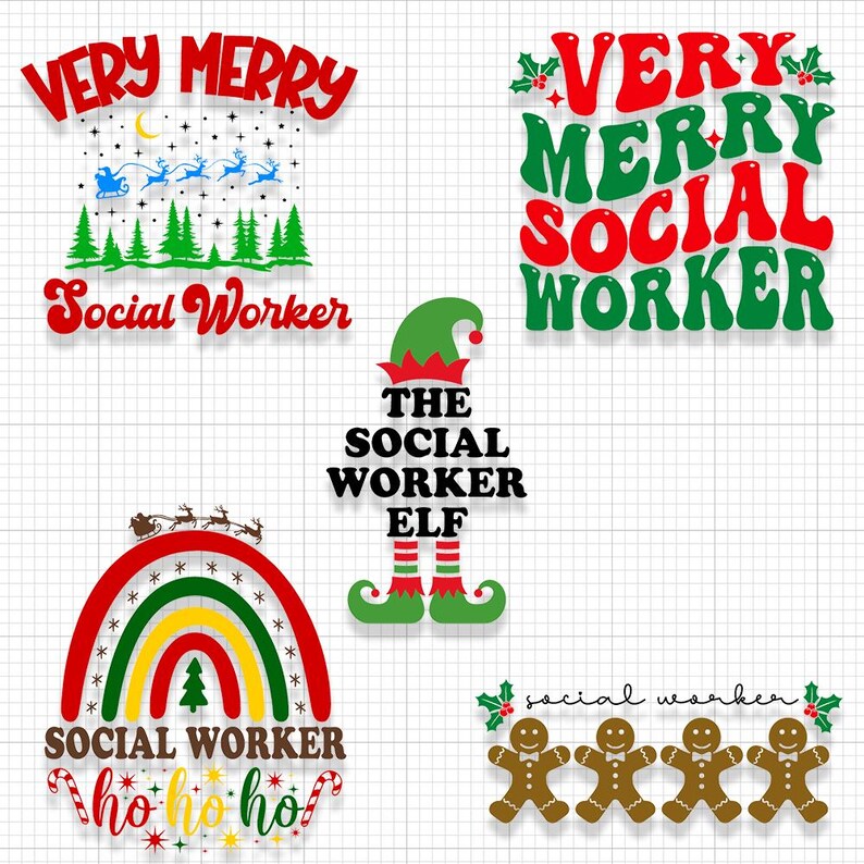Social Worker Christmas Svg for Social Work Gift for Christmas Svg Social Worker Crew Christmas ...