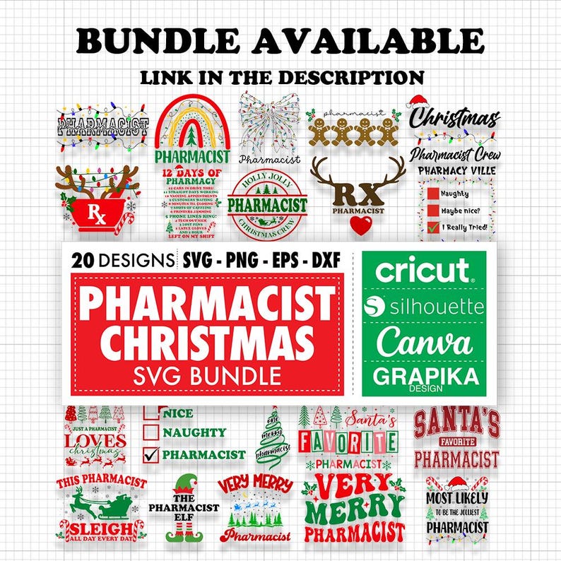 Pharmacist Christmas Svg for Pharmacy Crew Xmas Pharmacist Svg Gift for ...