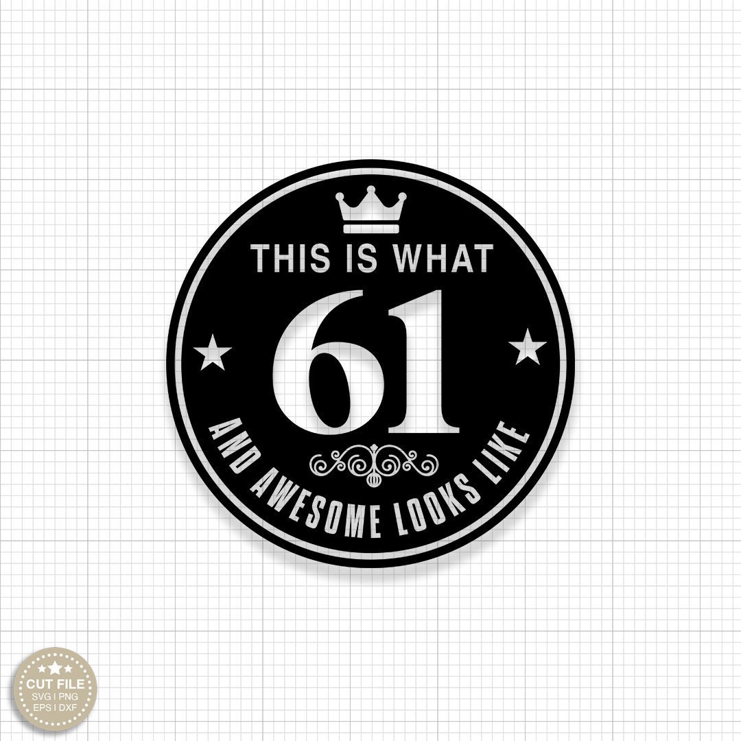 61st Birthday Svg Vintage 61st Birthday Svg 61 Svg Happy 61st - Etsy