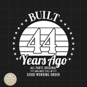 44th Birthday Svg 44th Birthday Png Happy Birthday Svg Cake Topper Svg ...