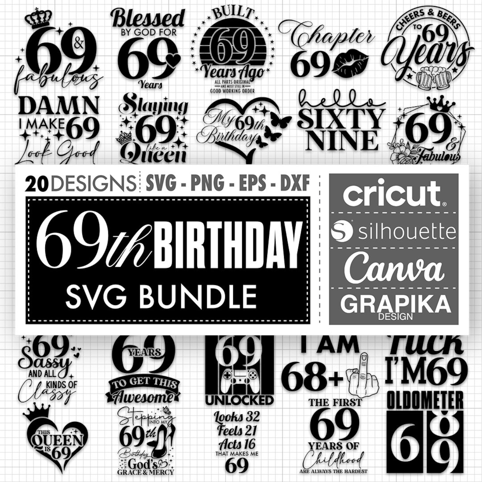 69th Birthday Svg 69th Birthday Png Birthday Girl Svg Its My Birthday ...