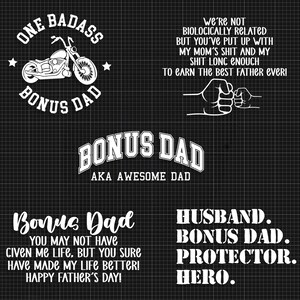 Bonus Dad Svg Bonus Dad Shirt Bonus Dad Gift Dad Svg Super Dad Svg ...