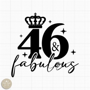 46th Birthday Svg 46th Birthday Png Happy Birthday Svg Cake Topper Svg ...