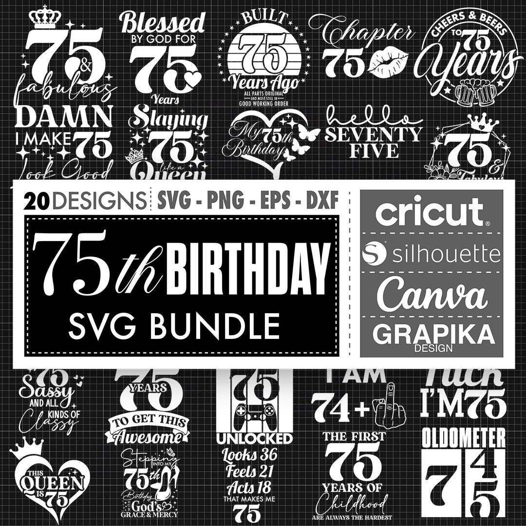 75th Birthday Svg 75th Birthday Png Birthday Girl Svg Its My Birthday ...