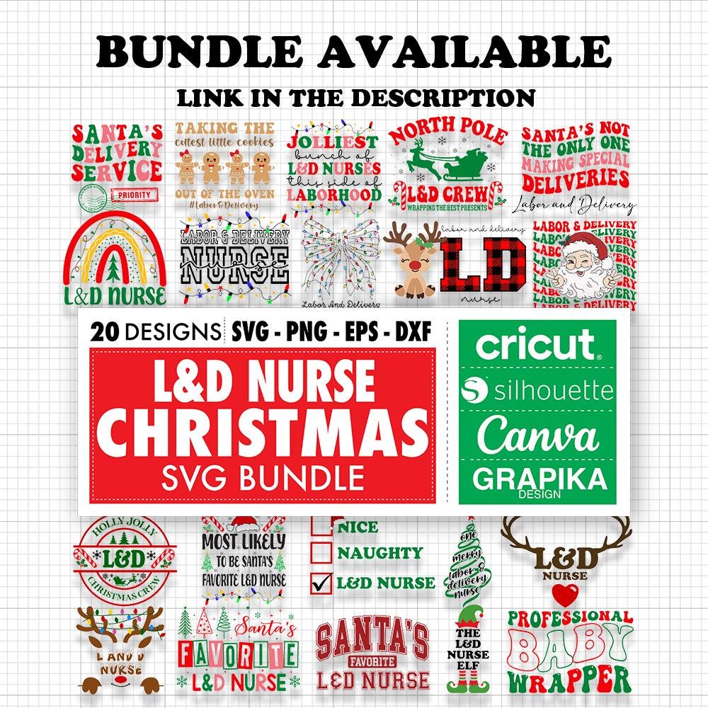 Labor and Delivery Christmas Nurse Svg for Ld Christmas Shirt Gift for ...
