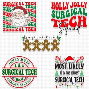 Surgical Tech Christmas Svg Scrub Tech Svg Christmas Surgical Tech Gift ...