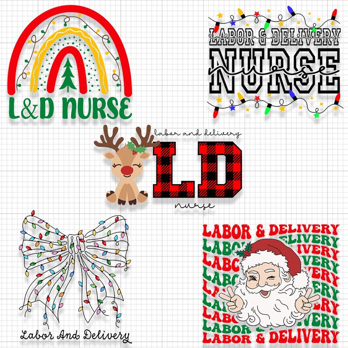 Labor and Delivery Christmas Nurse Svg for Ld Christmas Shirt Gift for ...