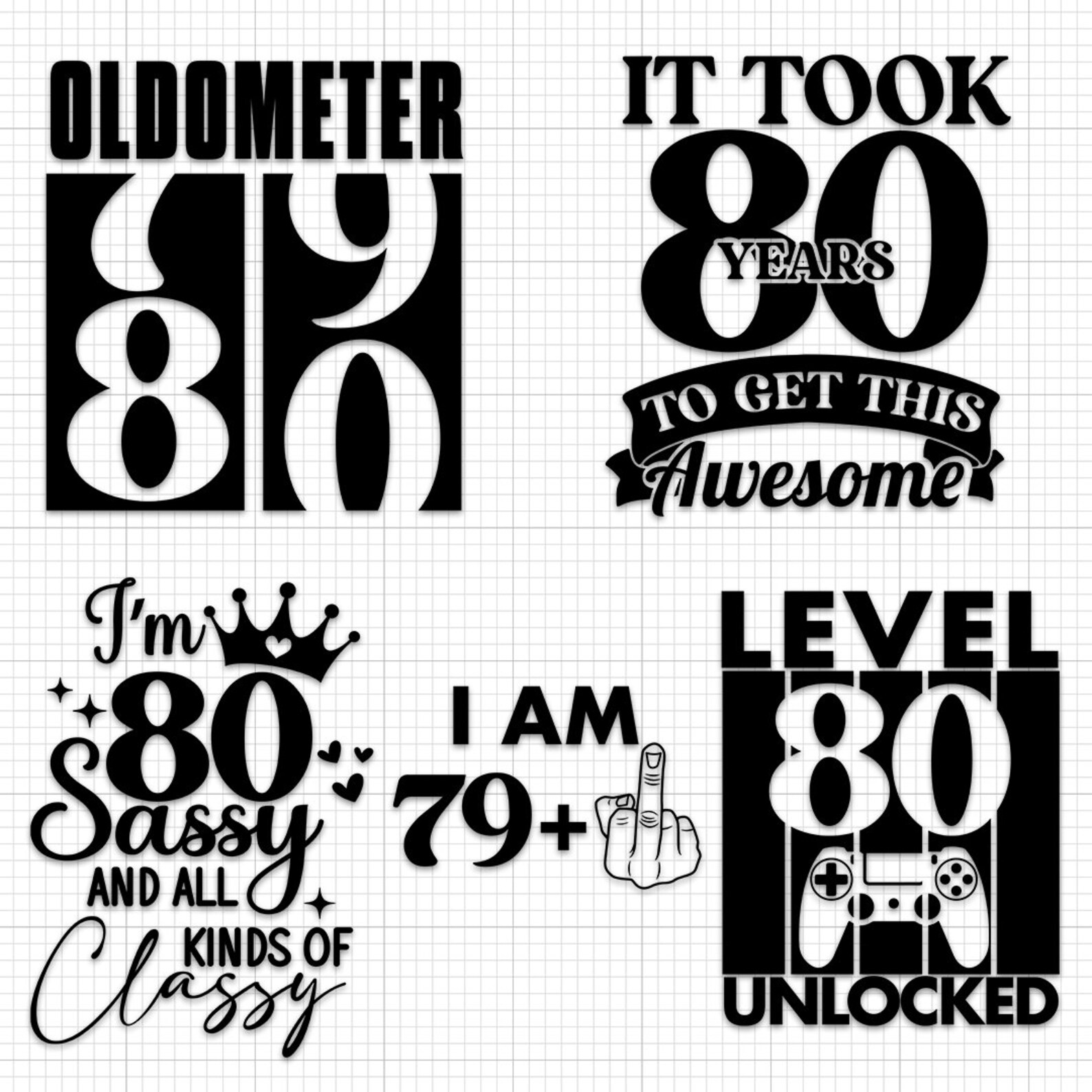 80th Birthday Svg 80th Birthday Gift Birthday Girl Svg 80th Birthday ...