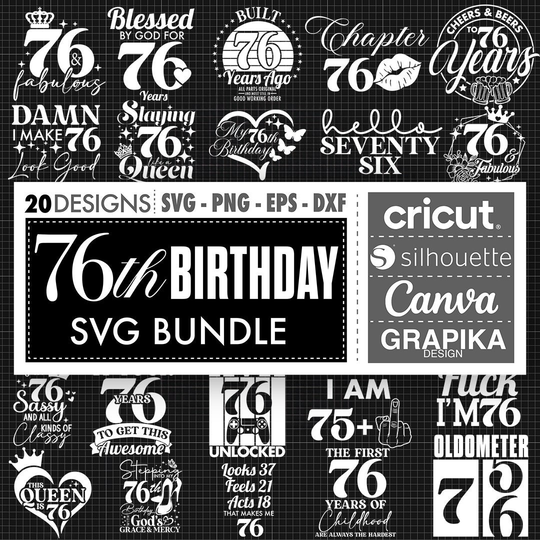 76th Birthday Svg 76th Birthday Png Birthday Girl Svg Its My Birthday ...
