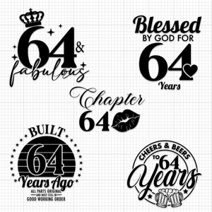 64th Birthday Svg 64th Birthday Png Birthday Girl Svg Its My Birthday ...