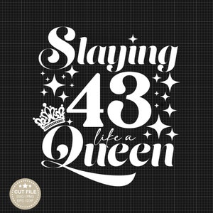 43rd Birthday Svg 43rd Birthday Png Happy Birthday Svg Cake Topper Svg ...