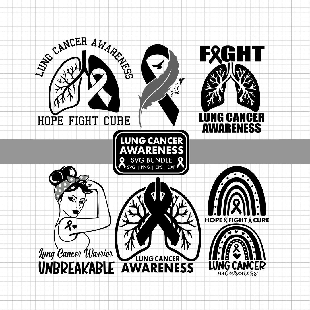 Lung Cancer Svg Lung Cancer Awareness Svg Lung Cancer Warrior Lung ...