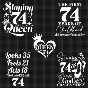 74th Birthday Svg 74th Birthday Png Birthday Girl Svg Its My Birthday ...