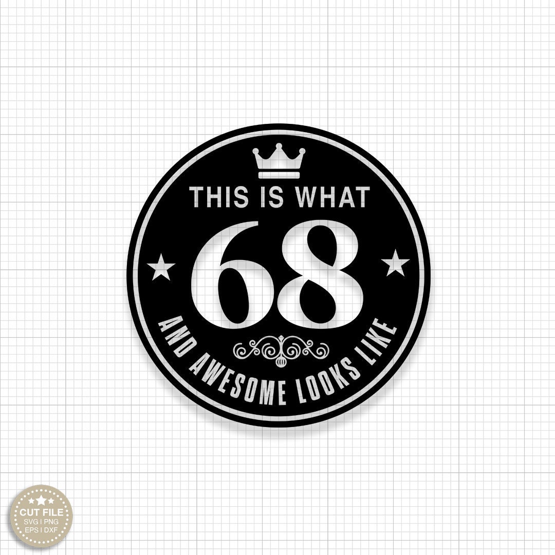 68th Birthday Svg Vintage 68th Birthday Svg 68 Svg Happy 68th - Etsy