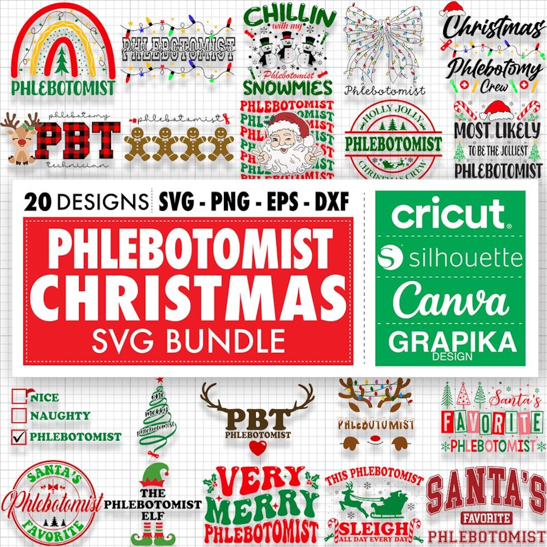 Phlebotomy Christmas Svg for Phlebotomist Christmas Shirt Svg for Xmas ...
