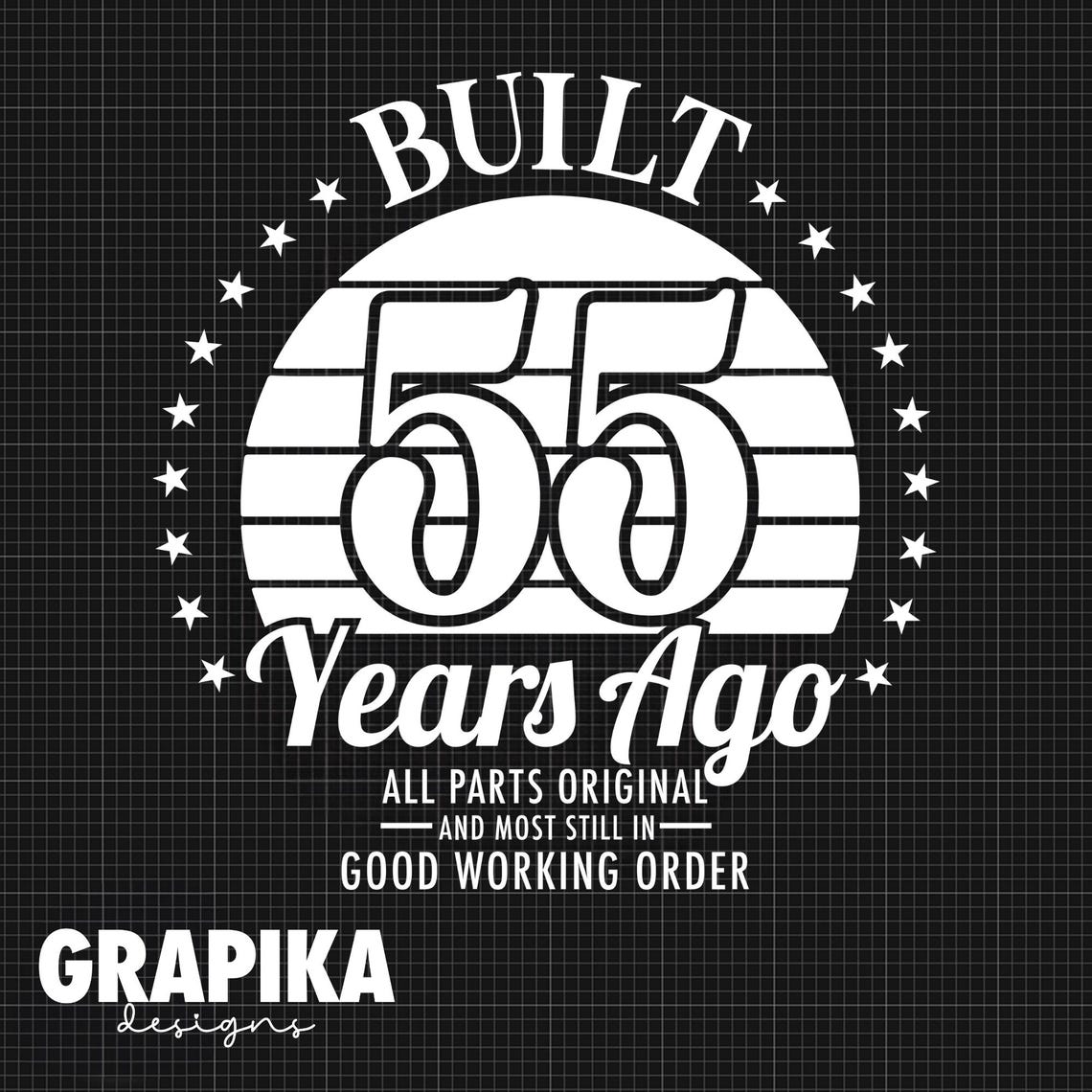 55th Birthday Svg 55th Birthday Png Happy Birthday Svg Cake Topper Svg ...
