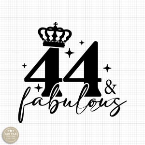 44th Birthday Svg 44th Birthday Png Happy Birthday Svg Cake Topper Svg ...