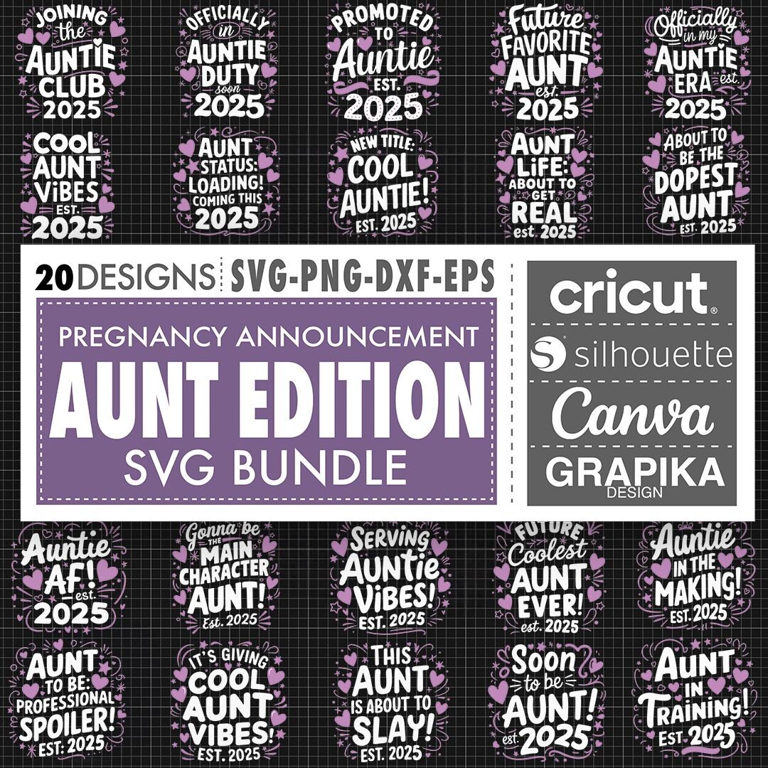 Promoted to Aunt Svg Promoted to Auntie Png Aunt Svg Expecting Parents ...