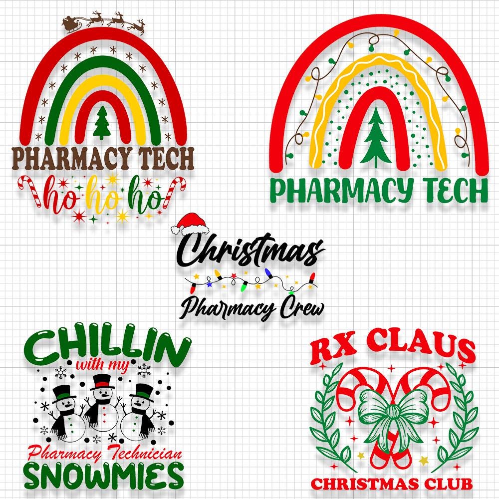 Pharmacy Christmas Svg for Pharmacy Technician Gift for Christmas ...