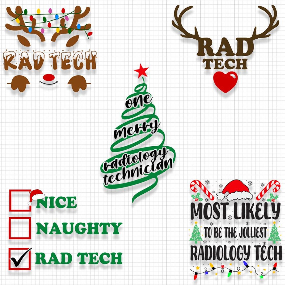 Christmas Radiology Svg for Rad Tech Christmas Png Radiology Tech Png ...