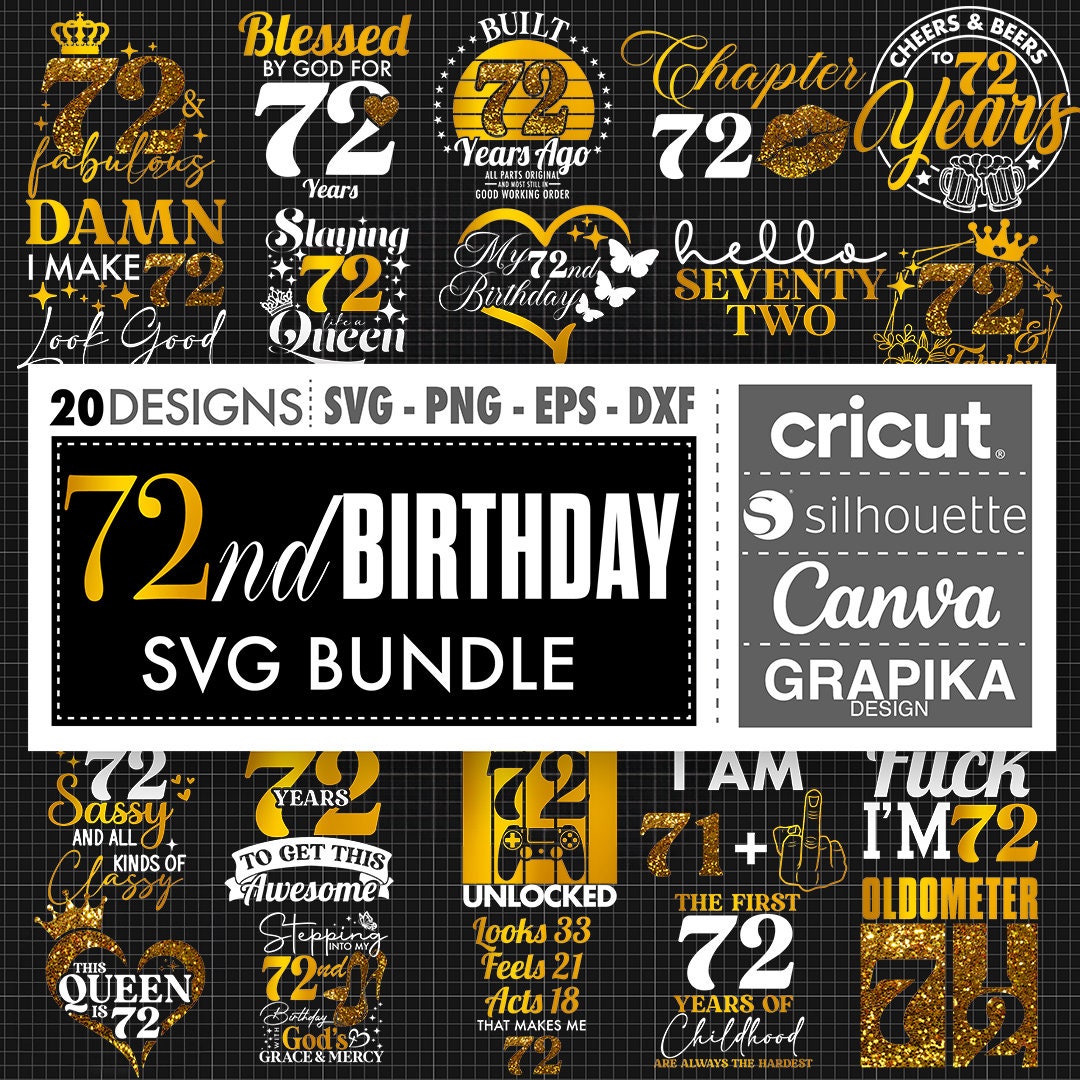 72nd Birthday Svg 72nd Birthday Png Birthday Girl Svg Its My Birthday ...