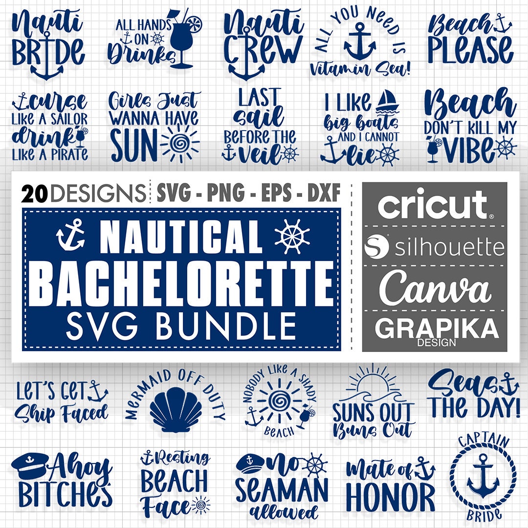 Nautical Bachelorette Svg Nautical Svg Bachelorette Svg Beach ...