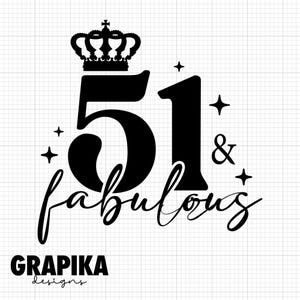 51st Birthday Svg 51st Birthday Png Happy Birthday Svg Cake Topper Svg ...