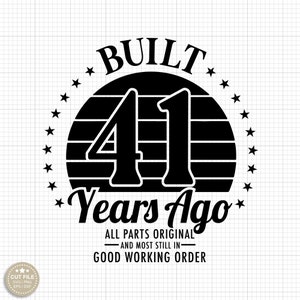 41st Birthday Svg 41st Birthday Png Happy Birthday Svg Cake Topper Svg ...