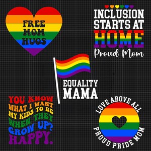 Proud Mom Svg LGBT Svg LGBT Png Pride Mom Svg Pride Svg Rainbow Svg ...