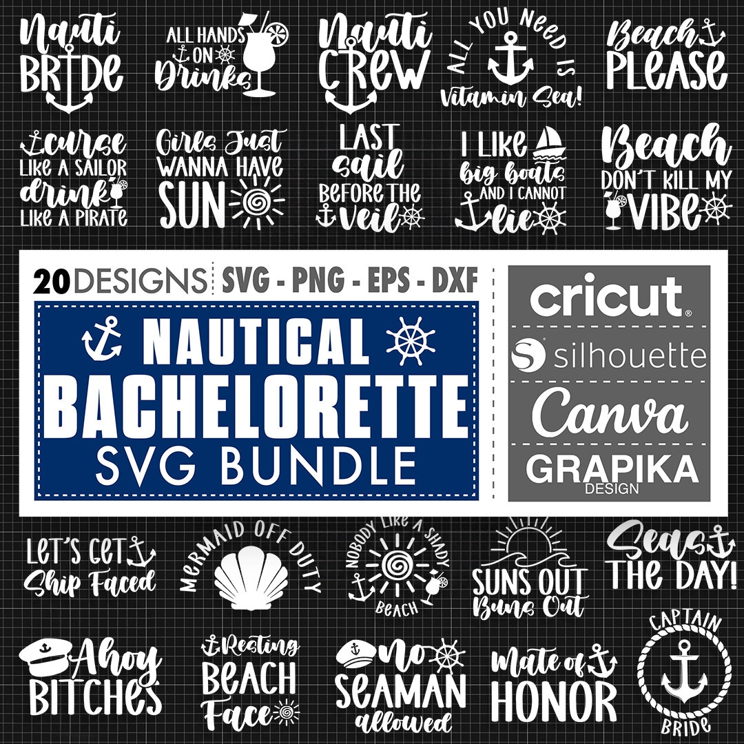 Nautical Bachelorette Svg Nautical Svg Bachelorette Svg Beach ...