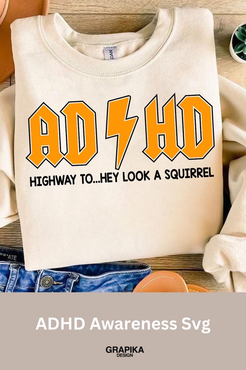 ADHD Awareness Svg for Adhd Awareness Month Svg Adhd Png for Mental ...