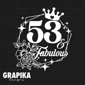 53rd Birthday Svg 53rd Birthday Png Happy Birthday Svg Cake Topper Svg ...