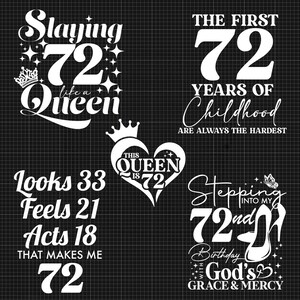 72nd Birthday Svg 72nd Birthday Png Birthday Girl Svg Its My Birthday ...