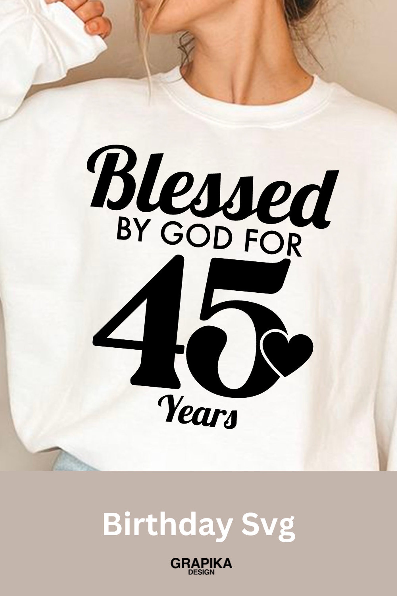 45th Birthday Svg 45th Birthday Png Happy Birthday Svg Cake Topper Svg ...
