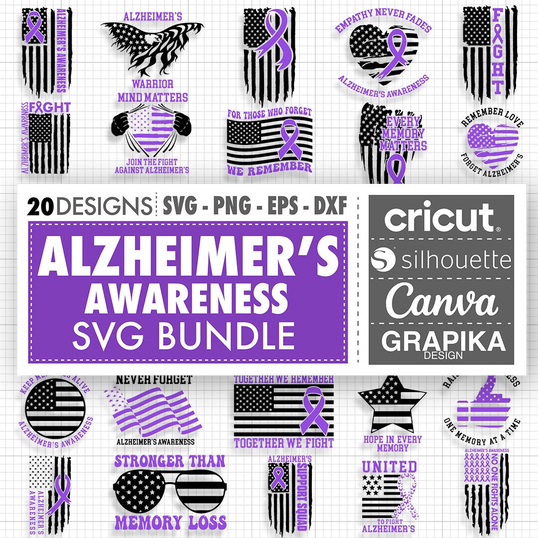 Alzheimers Awareness Svg Alzheimers Svg Alzheimers Disease Alzheimers ...