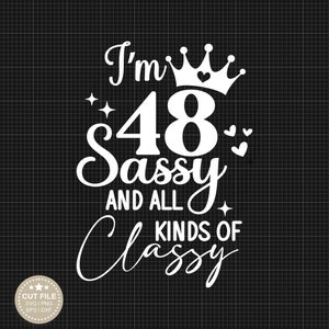 48th Birthday Svg 48th Birthday Png Happy Birthday Svg Cake Topper Svg ...