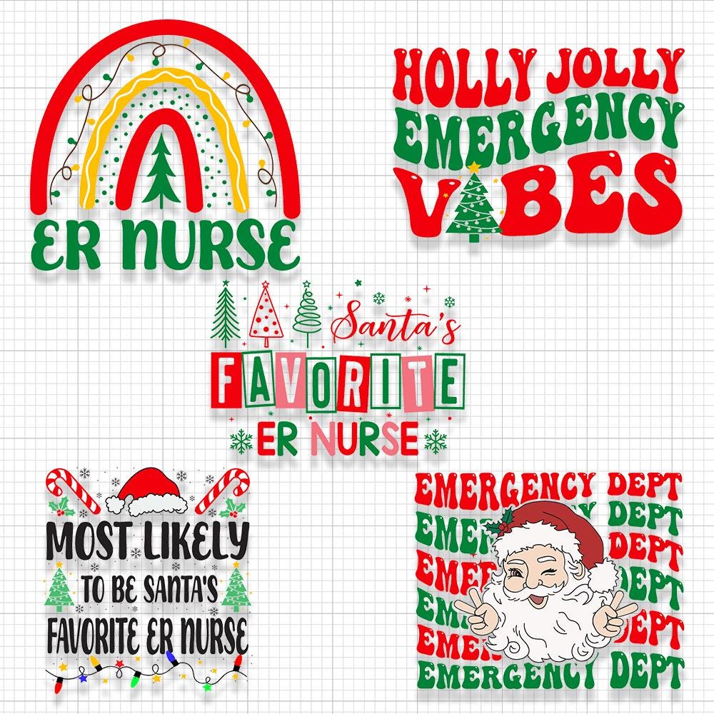 ER Nurse Christmas Svg for Merry Christmas Svg Emergency Nurse Svg for ...