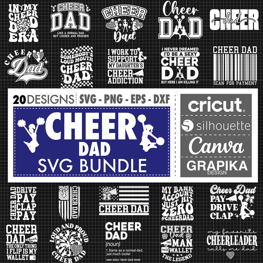 Cheer Dad Svg Cheer Dad Shirt Cheer Svg Cheerleader Svg Sports Dad ...