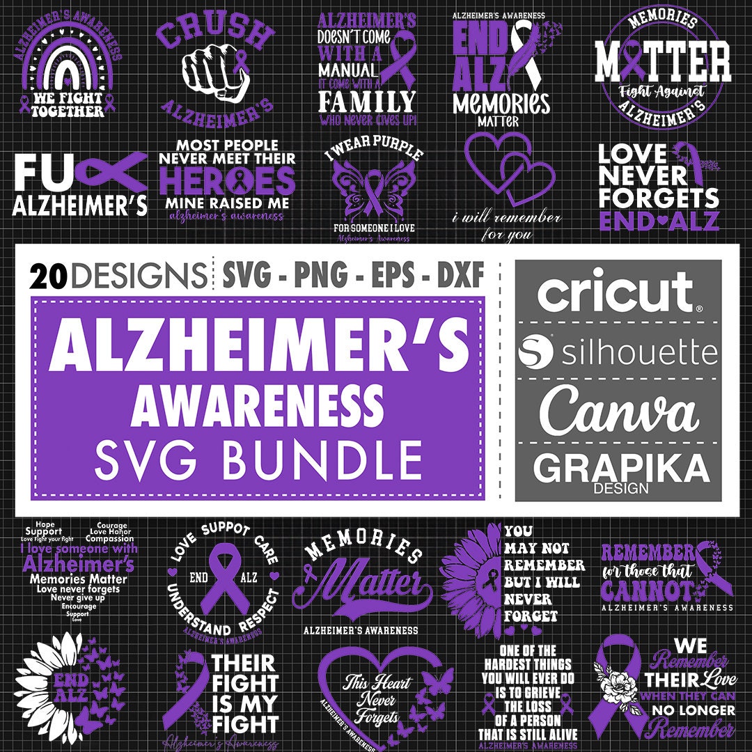 Alzheimers Awareness Svg Alzheimers Svg Alzheimers Disease Alzheimers ...
